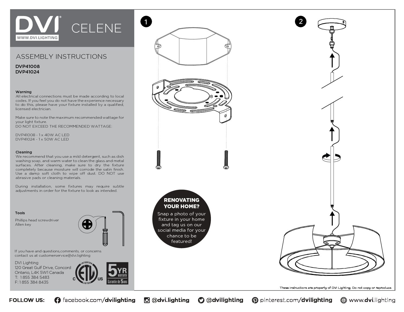 Celene CCT 18 Inch Pendant | DVI Lighting